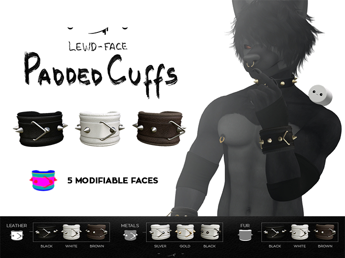 Second Life Marketplace [lewd Face] Padded Cuffs 1 3